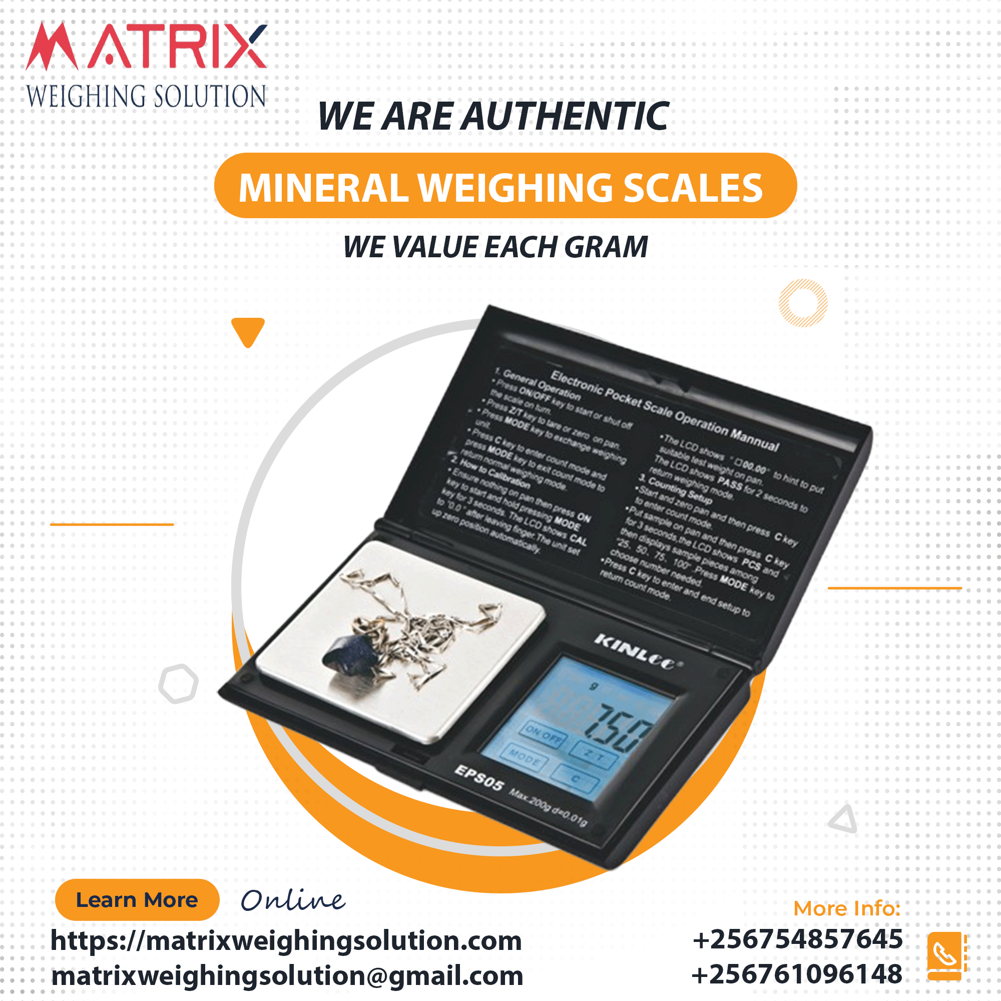 Precision Gold Weighing Scale - Matrix Weighing Solutions