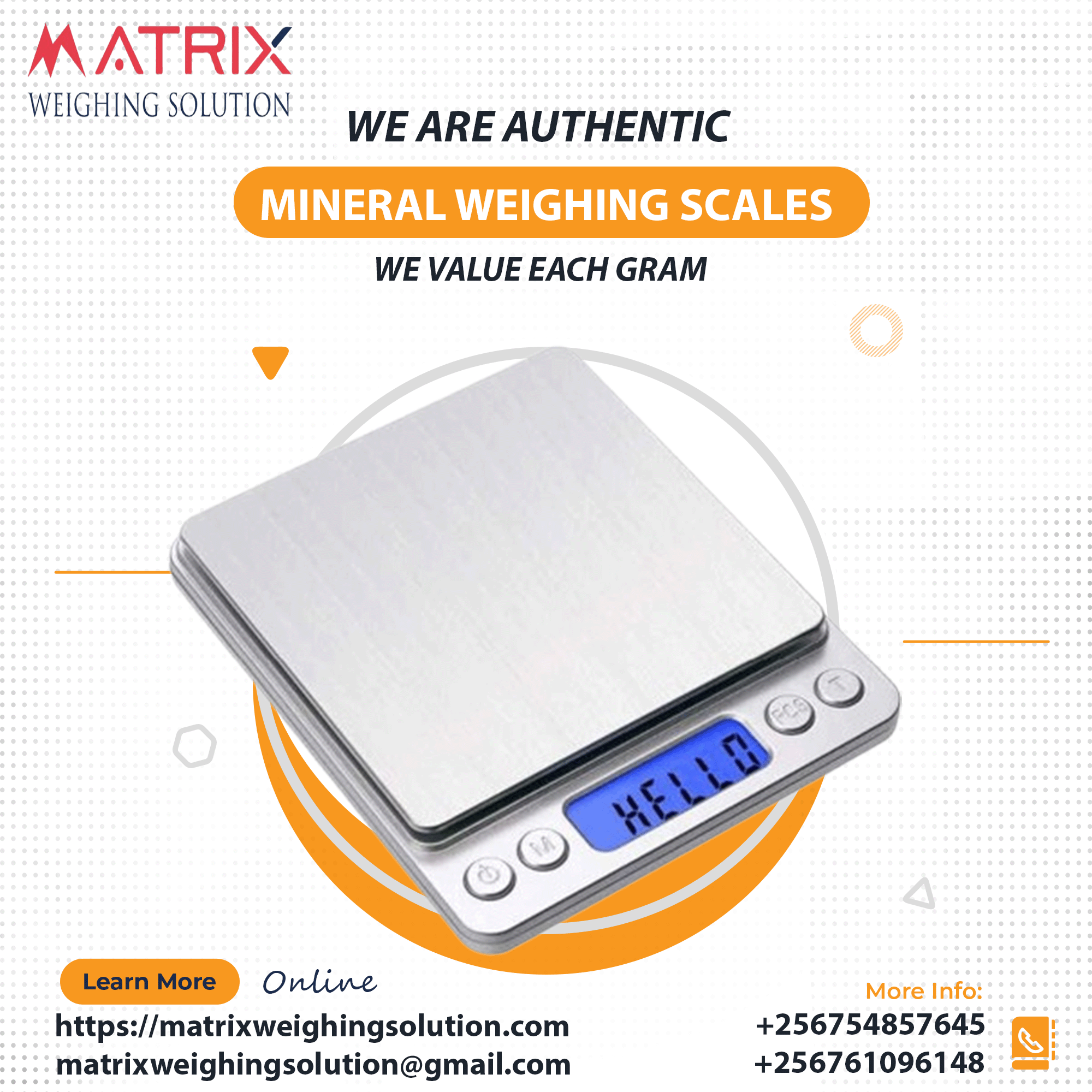 Precision Diamond Weighing Scale - Matrix Weighing Solutions